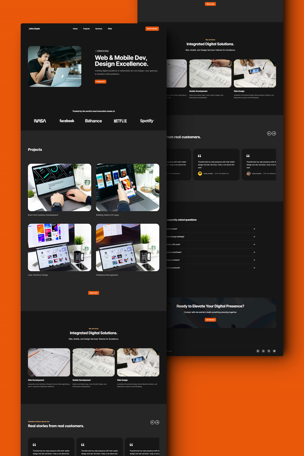 Creatrix - A Free Premier HTML Portfolio Template for Web & Mobile Development and Design Mastery
