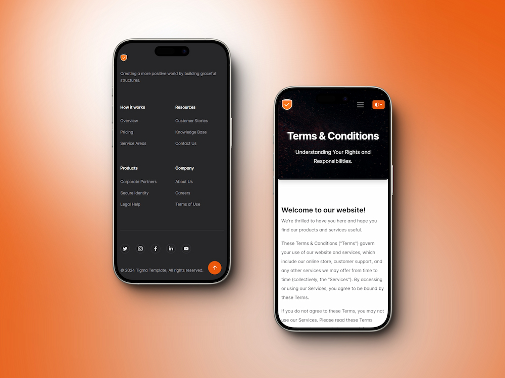 Jura - Free Creative HTML Terms & Conditions Page Template