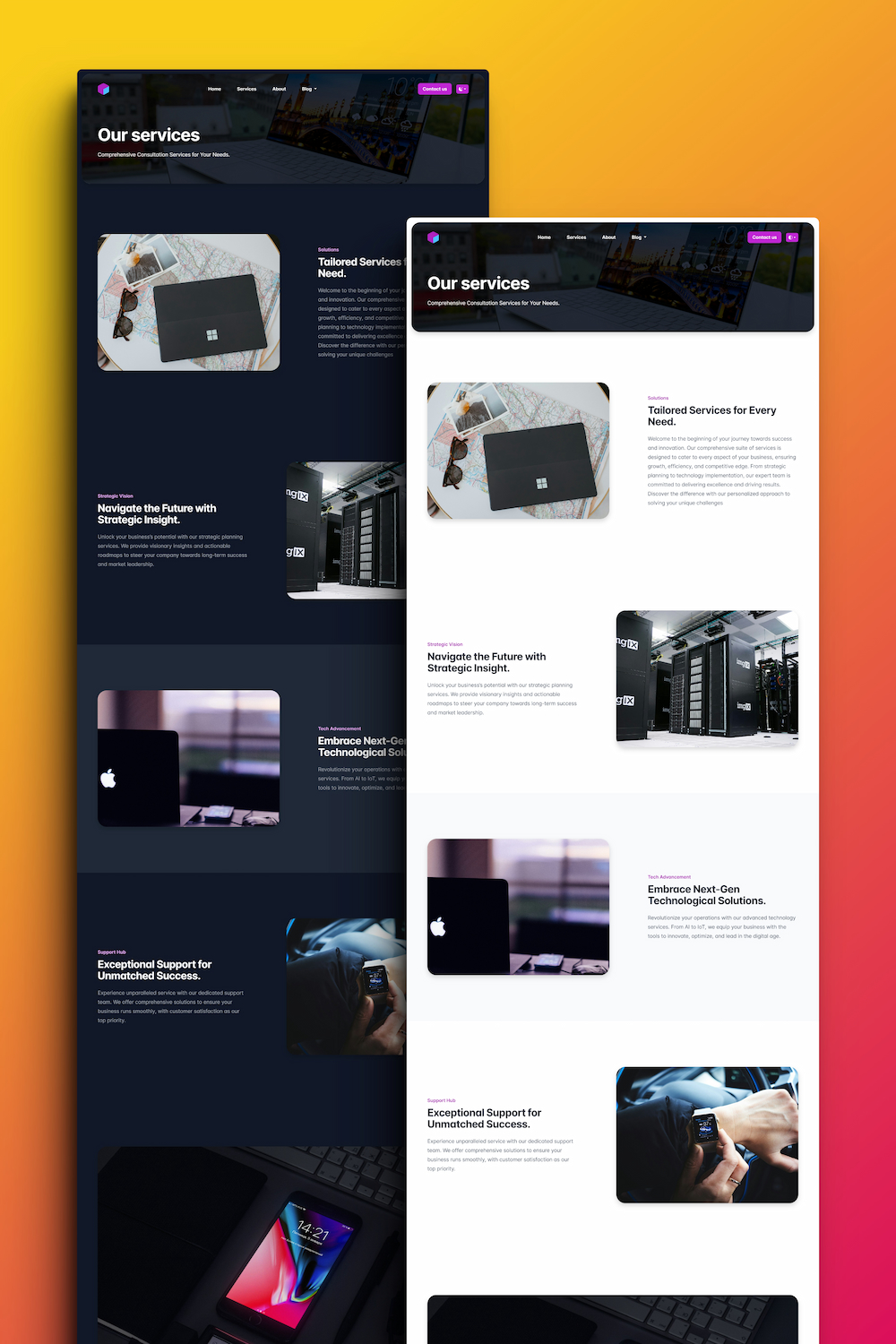 Nova - Free Creative HTML Services Page Template: Live Preview