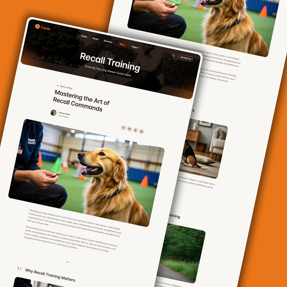 Canis - Elite Dog Training Services HTML Website Template