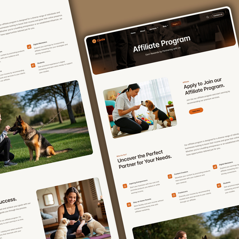 Canis - Elite Dog Training Services HTML Website Template