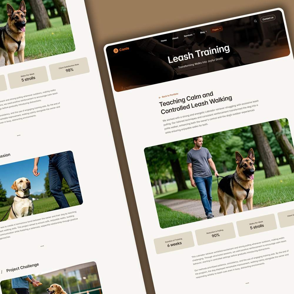 Canis - Elite Dog Training Services HTML Website Template