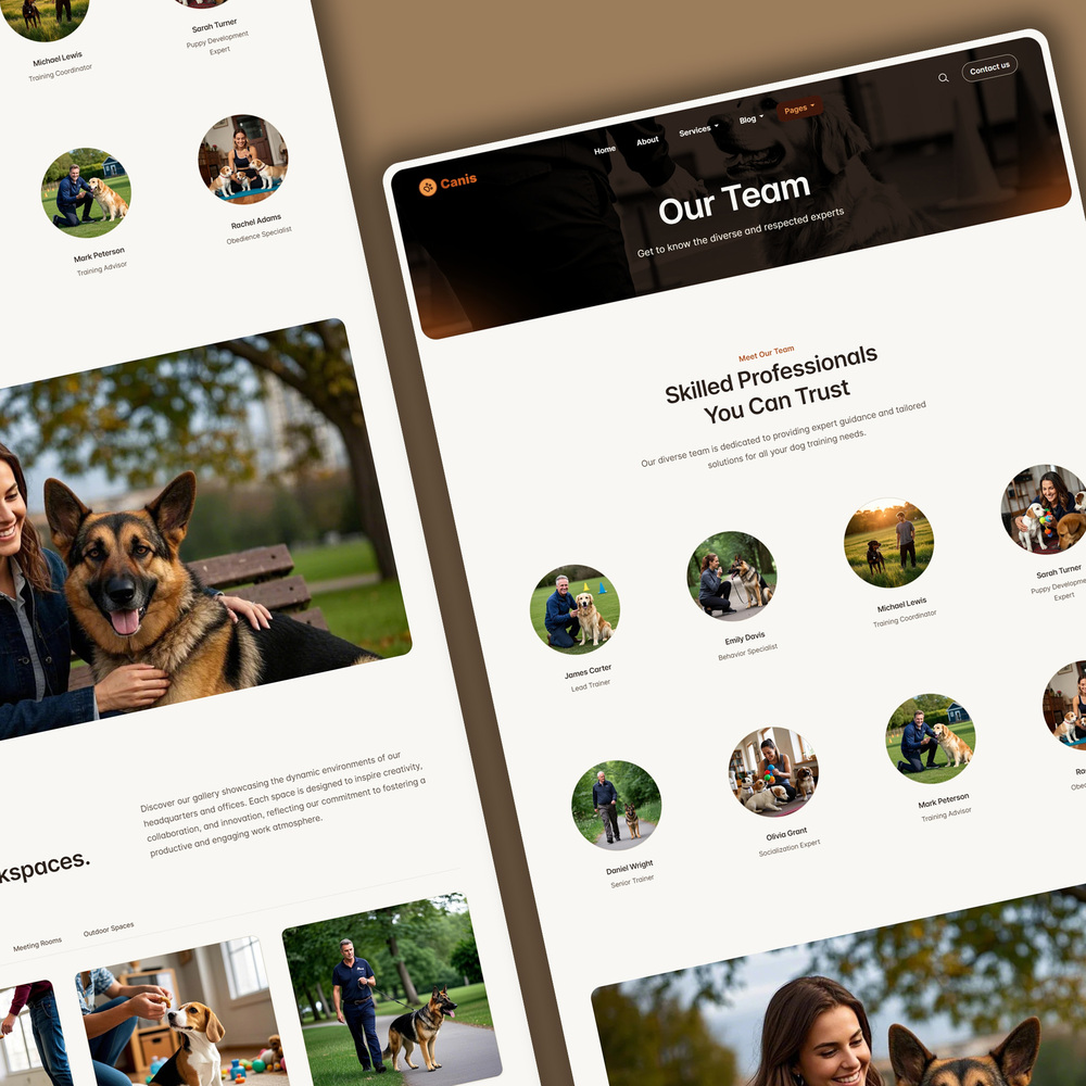 Canis - Elite Dog Training Services HTML Website Template