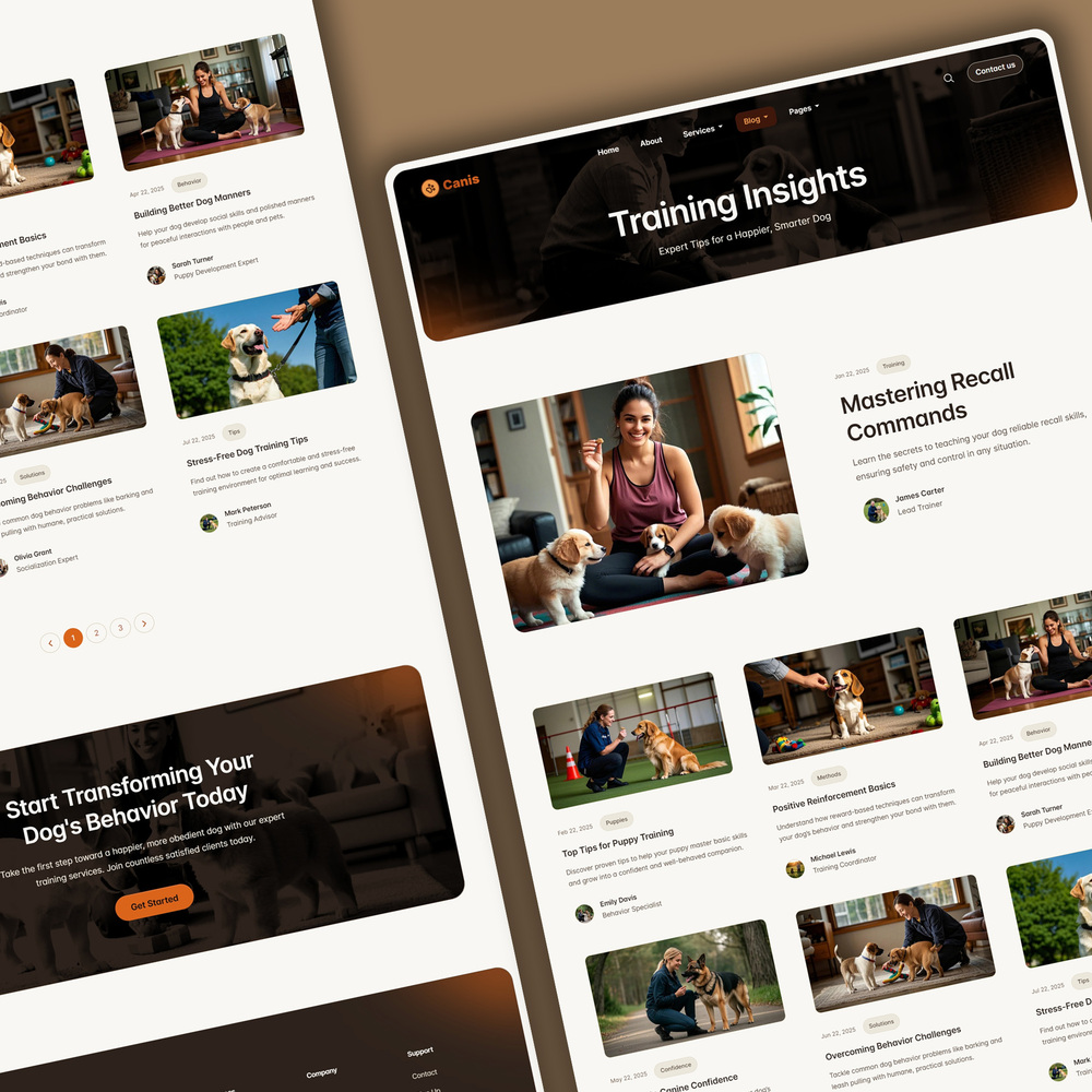 Canis - Elite Dog Training Services HTML Website Template