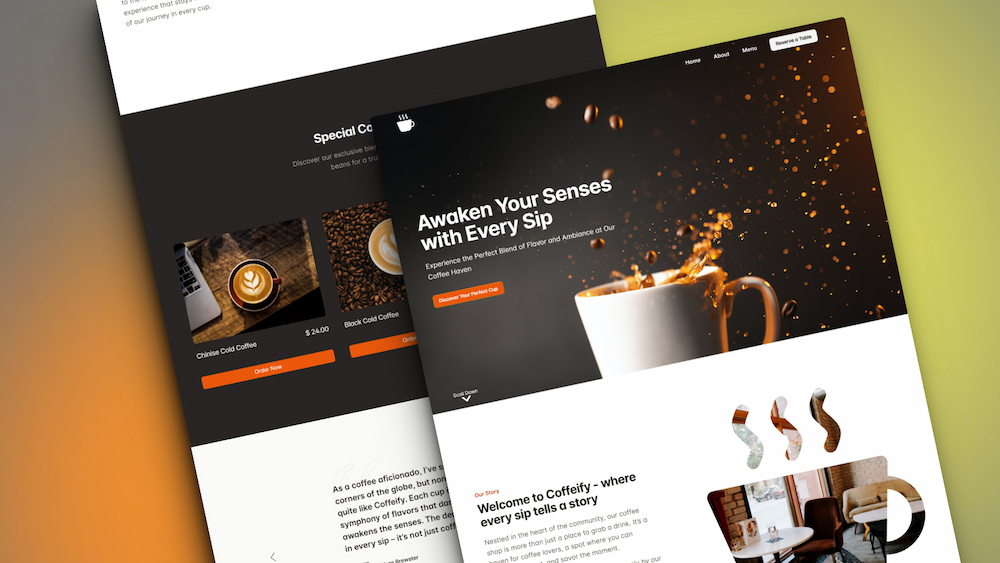 Caffeino - Coffee Shop HTML Landing Page Template