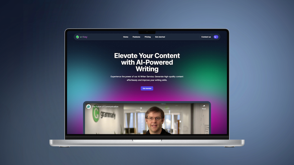 Writey - AI Writer Services HTML Landing Page Template
