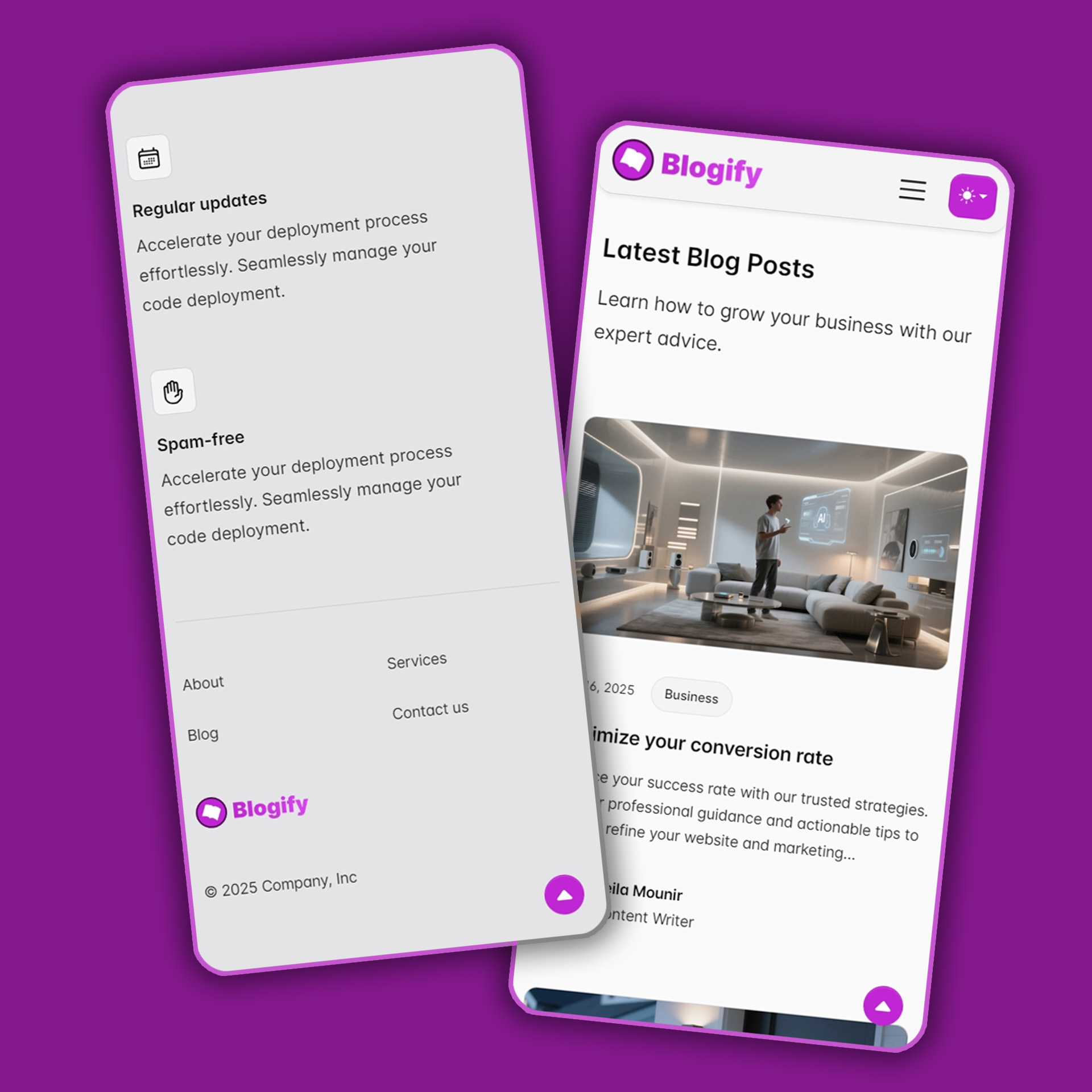 Blogify - Elegant HTML Blog Website Template for Engaging Content