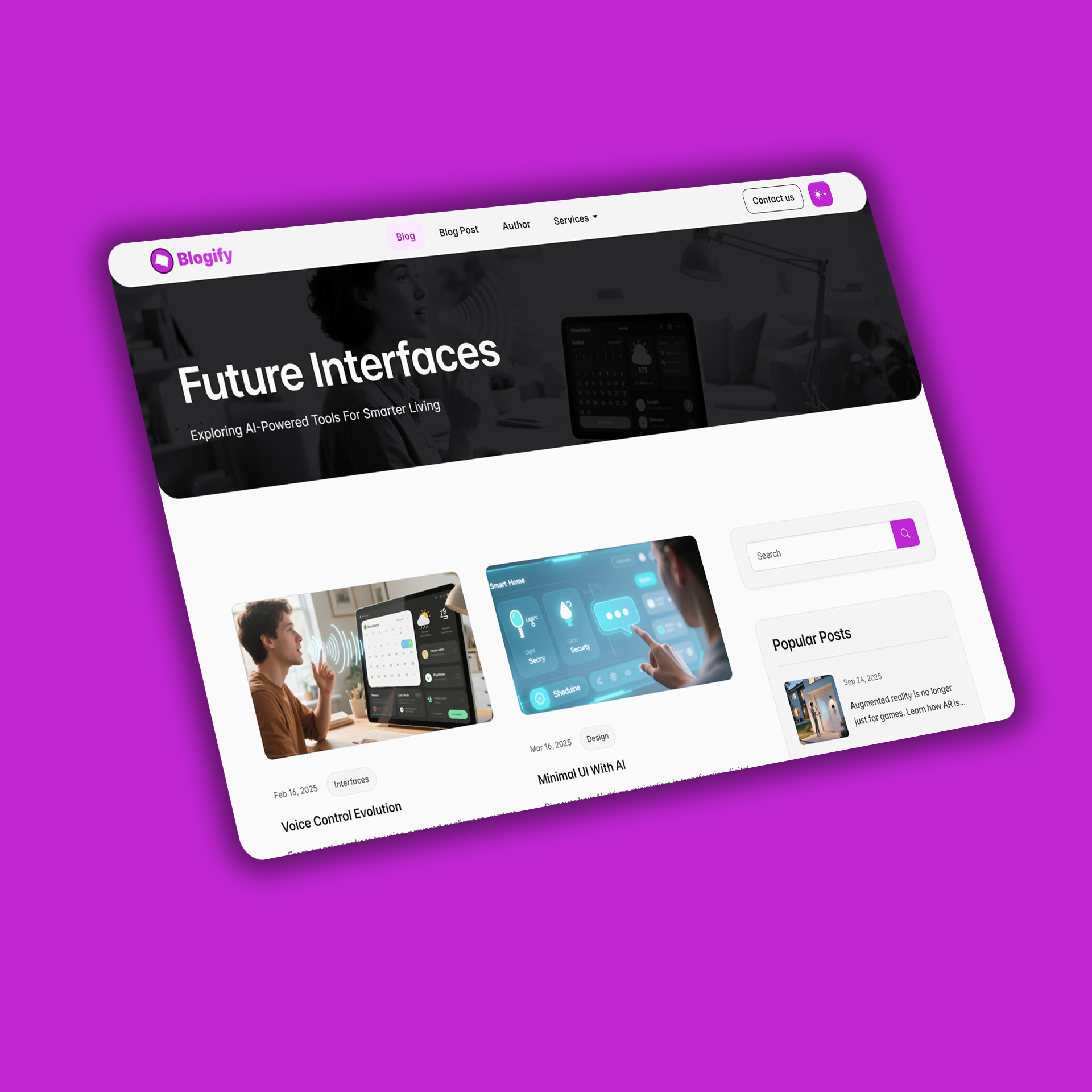 Blogify - Elegant HTML Blog Website Template for Engaging Content