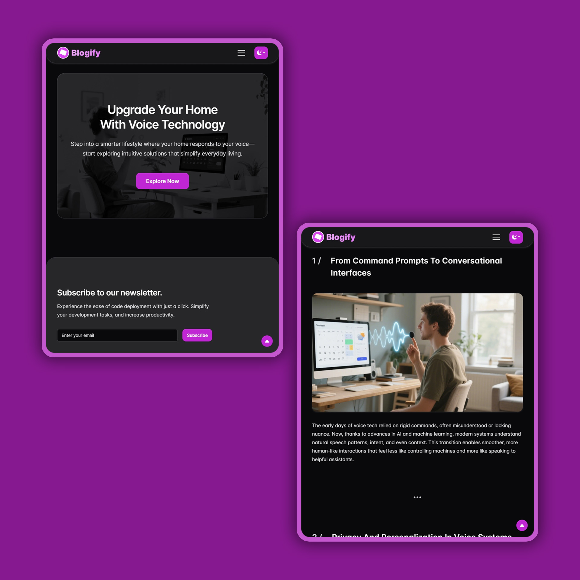 Blogify - Elegant HTML Blog Website Template for Engaging Content
