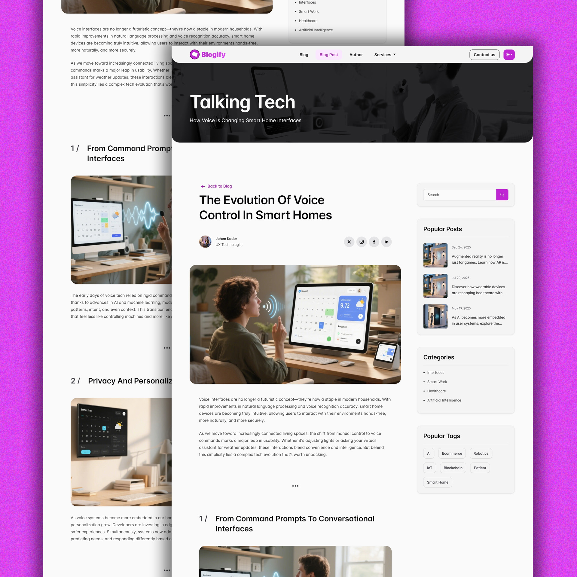 Blogify - Elegant HTML Blog Website Template for Engaging Content